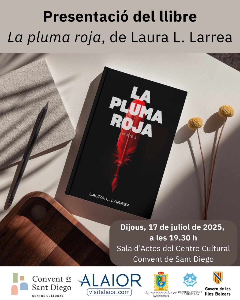 Presentación del libro 'La pluma roja' en Alaior