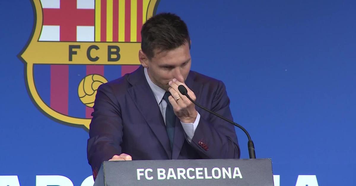 Messi se despide llorando del Barça