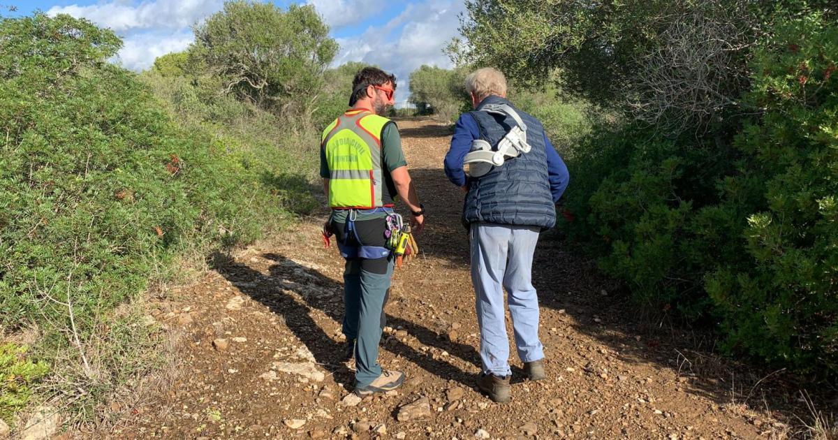 Rescatado tras 18 horas de angustia perdido en un barranco de Es Migjorn